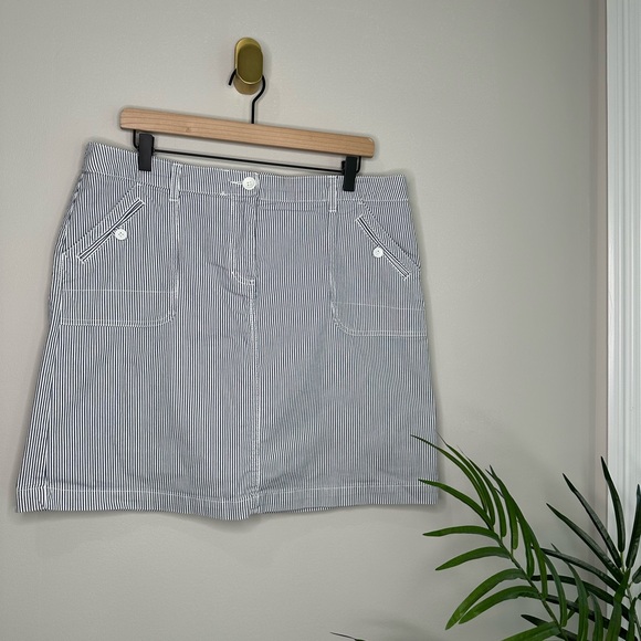 Karen Scott | Skirts | Karen Scott Pin Stripe Aline Skort | Poshmark